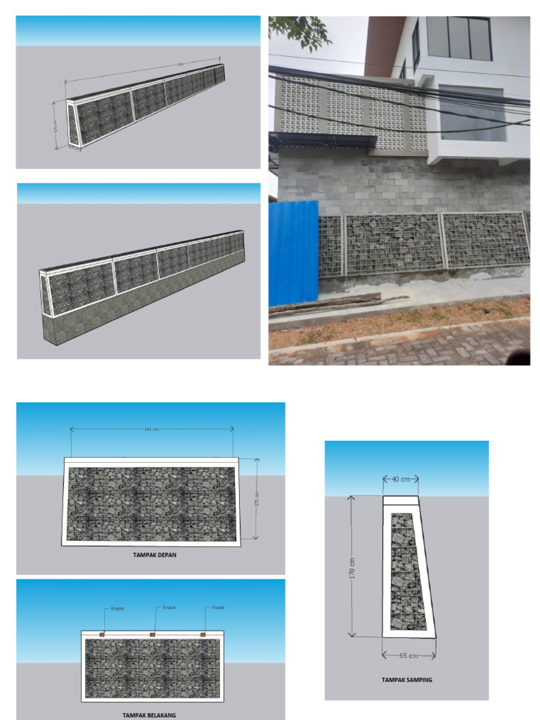 Desain Pagar Gabion | PDF