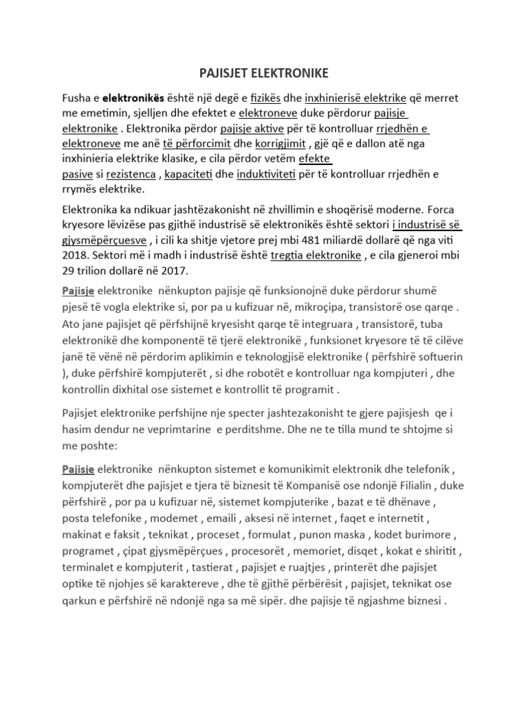Pajisjet Elektronike 2023 | PDF