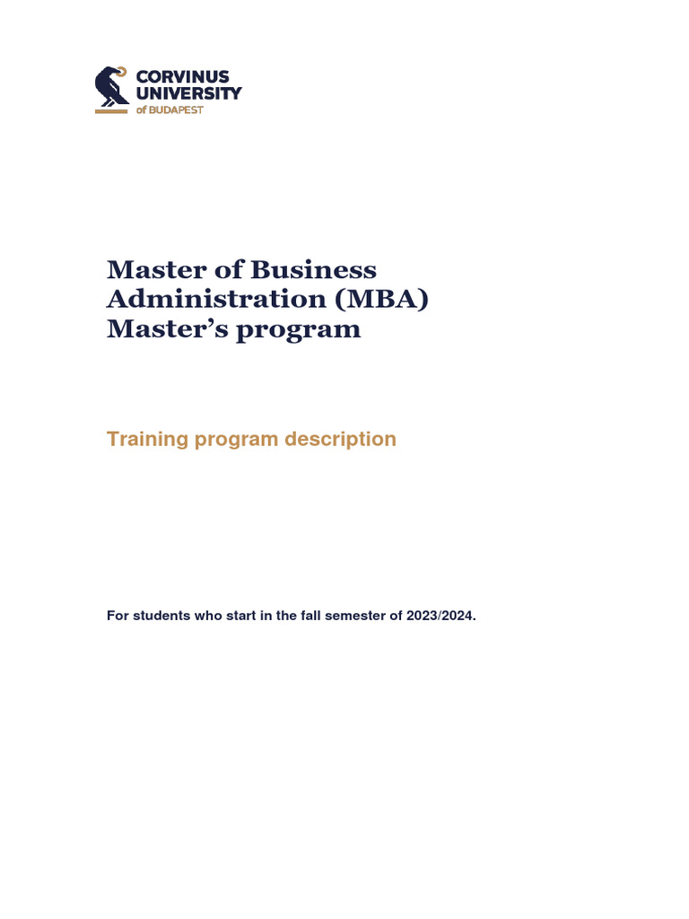 MBA Masters - of - Business - Administration - Masters - Program - 2023 ...