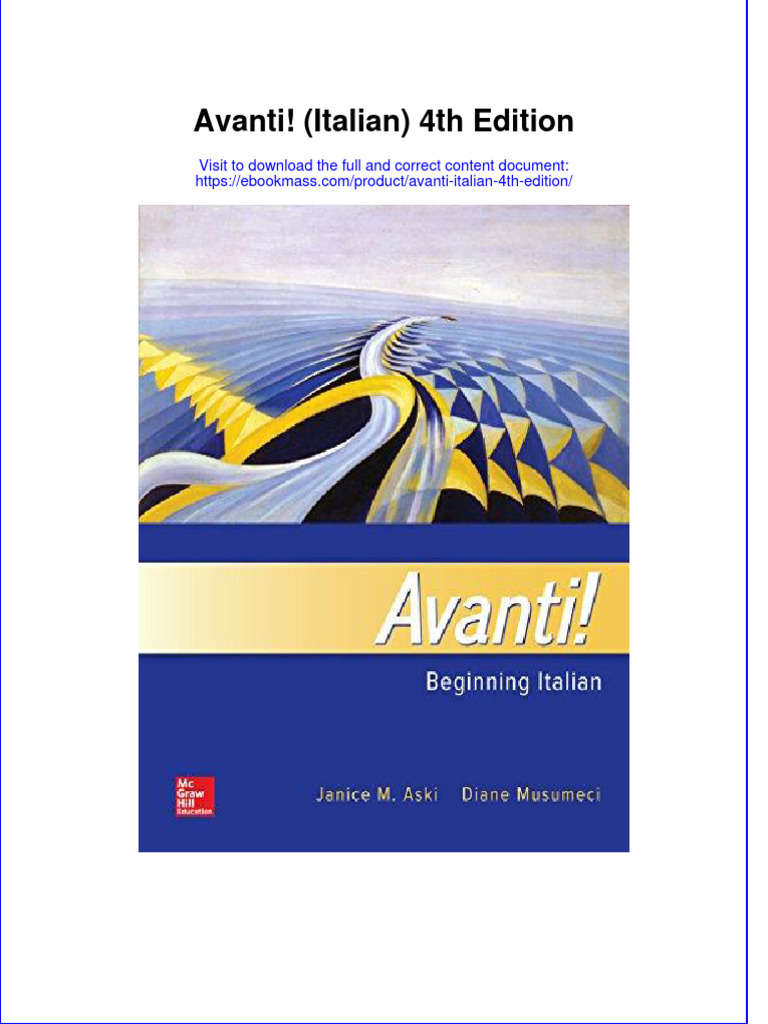 Avanti Italian 4th Edition | PDF