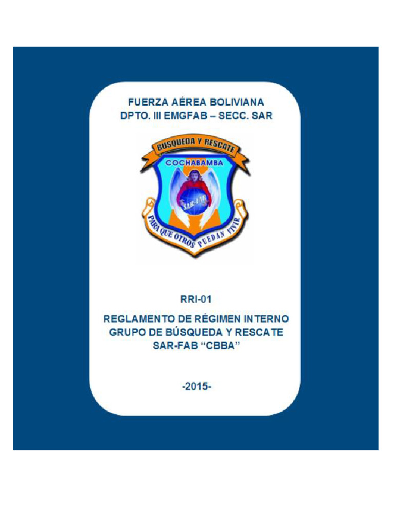 Reglamento Regimen Interno Sar | PDF | Disciplinas | Bolivia