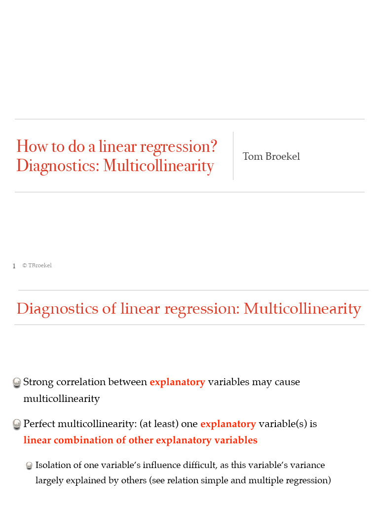 Lesson 5 9 Linear Regression Multicollinearity | PDF ...