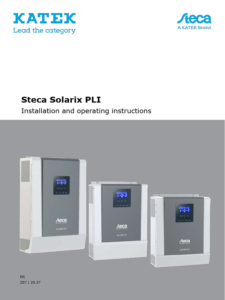 Solarix PLI Manual EN Z07 | PDF | Power Inverter | Photovoltaics