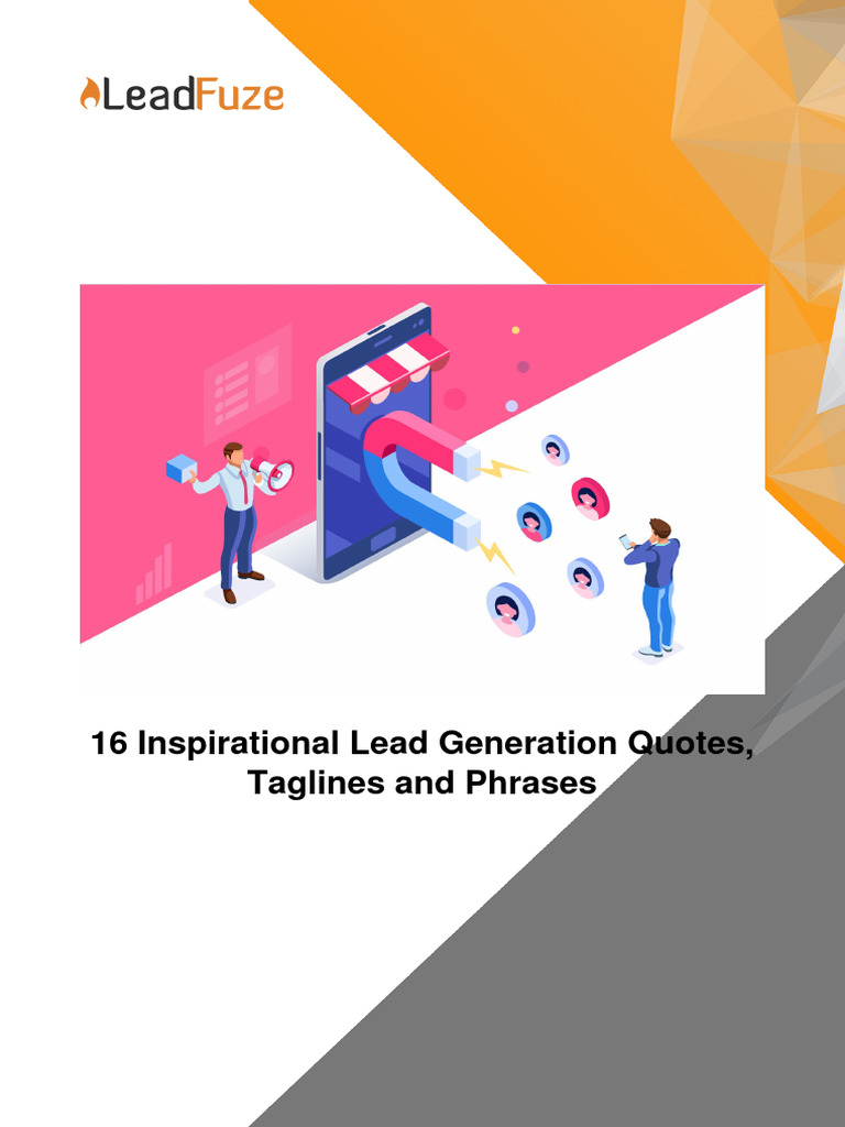 Lead Generation Quotes | Download Free PDF | Sales | Customer