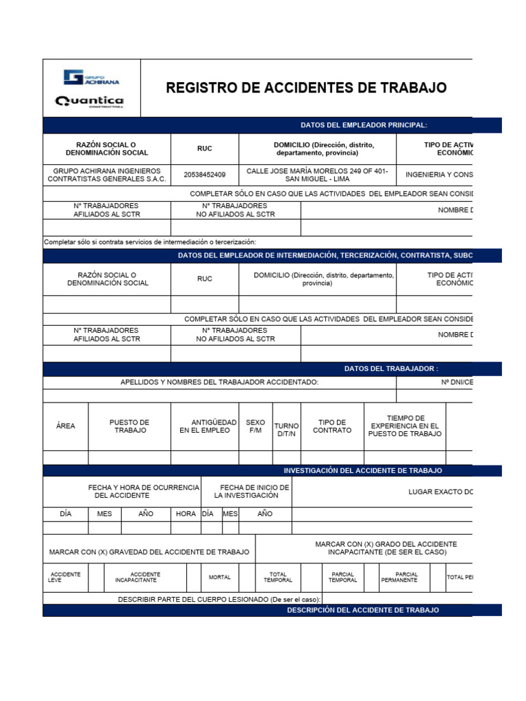 Registros Según g050 Achirana | PDF | Outsourcing