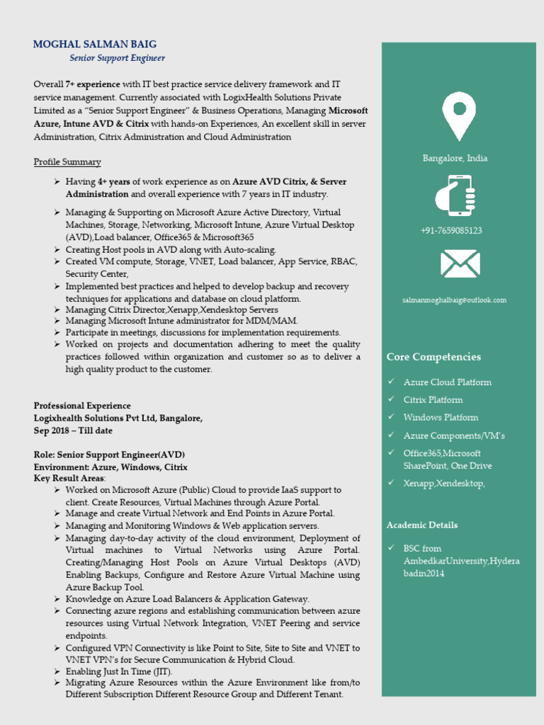 Salman AVD Resume (1) - 1 | PDF | Technology & Engineering