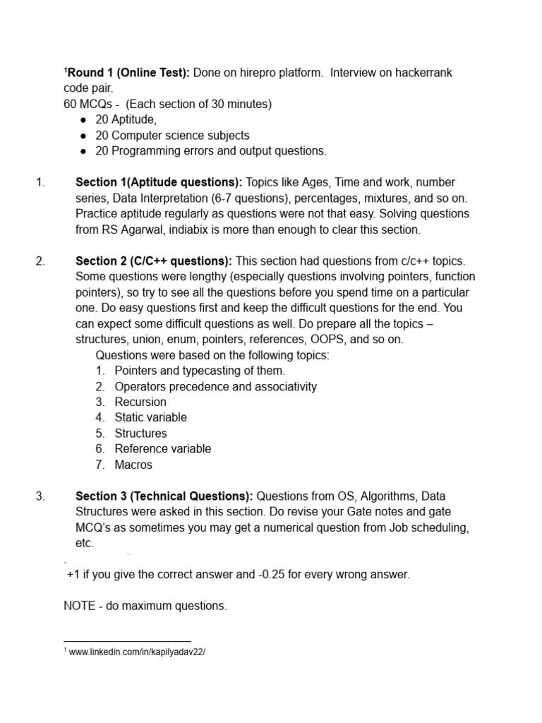 Qualcomm Hiriing Process | PDF