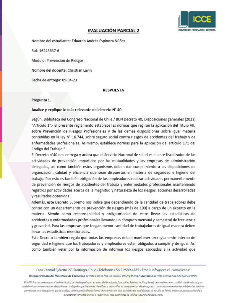 Evaluación Parcial 2 | PDF