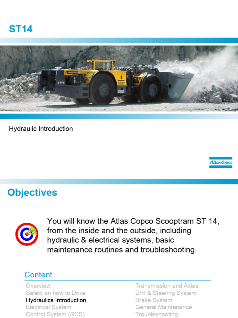 Hydraulic Introducción st14 EPIROC | PDF | Valve | Pump