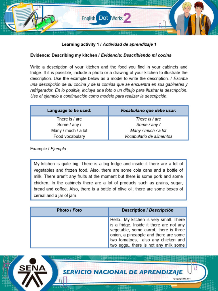 Describing My Kitchen | PDF | Food And Drink Preparation | Food Ingredients