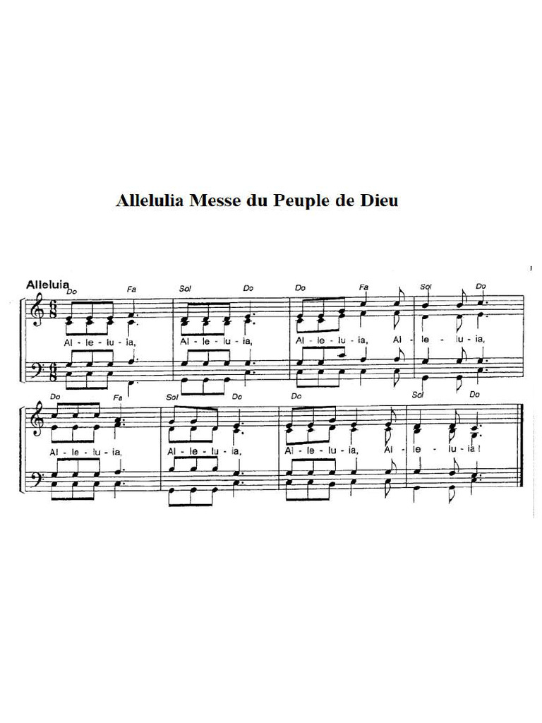 Allelulia Messe Du Peuple de Dieu | PDF