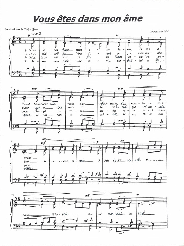 Vous Êtes Dans Mon Âme | PDF