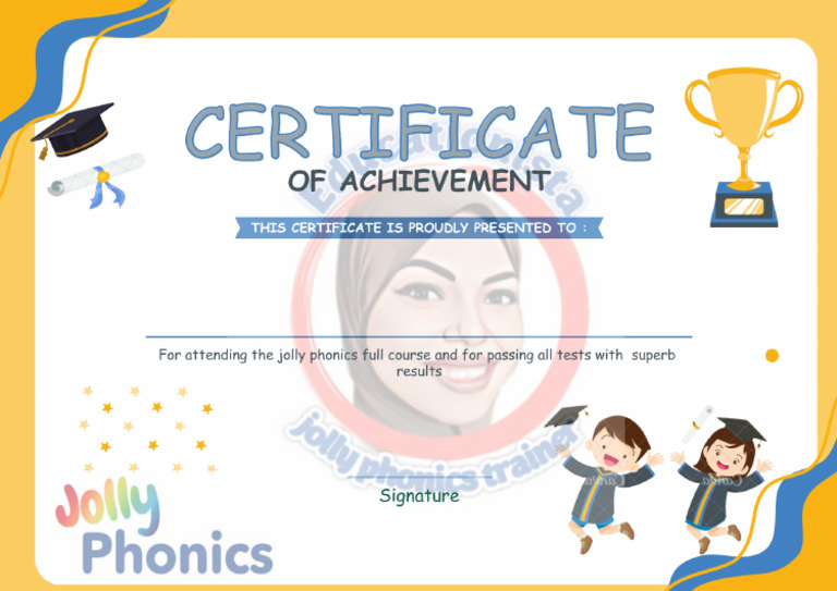 Jolly Phonics Certificate | PDF