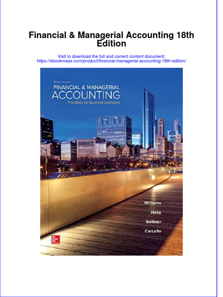 Financial Managerial Accounting 18th Edition | PDF