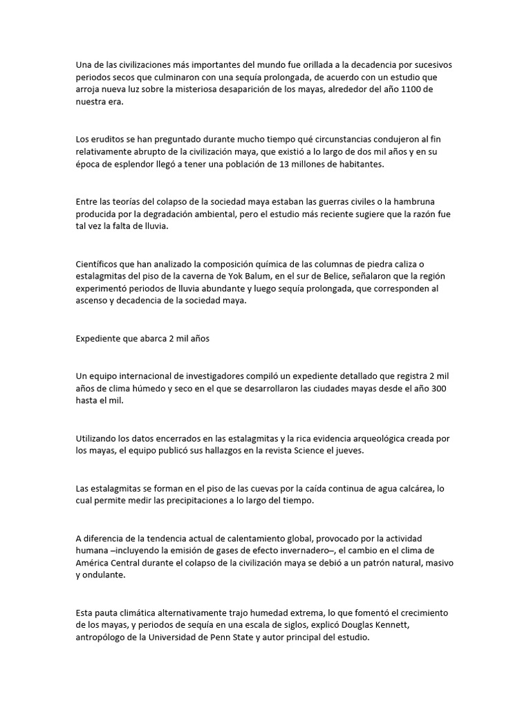 Mayasw PDF Civilizaci n Maya Sequ a