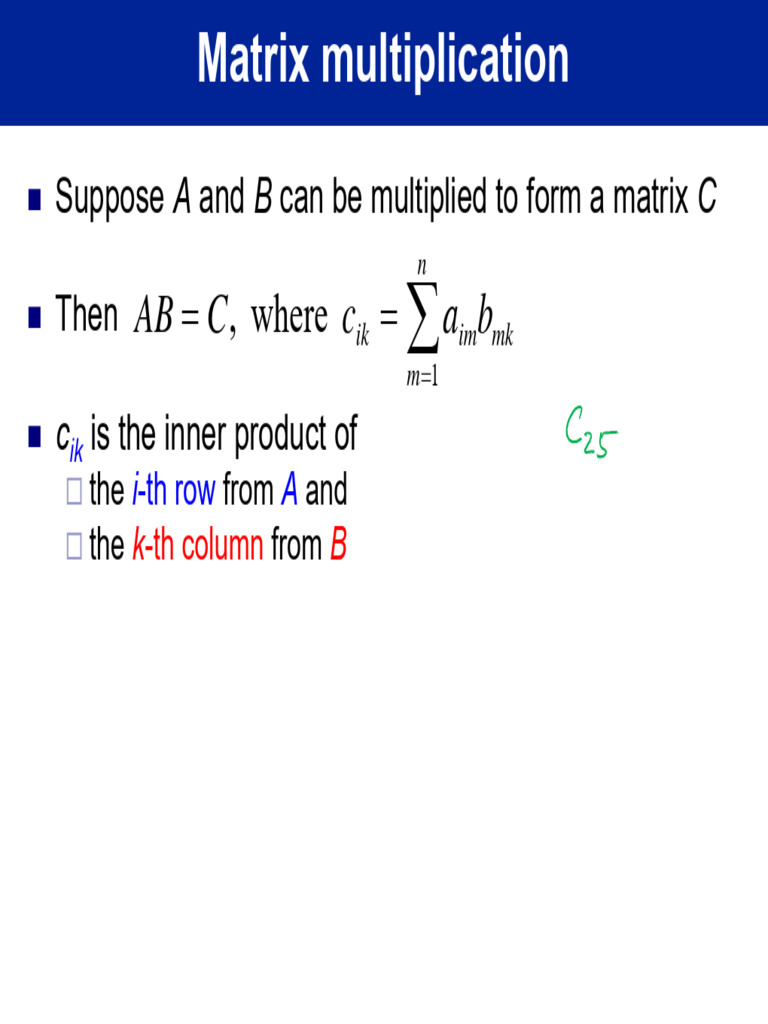 Matrix Multiplication Explained | PDF | Matrix (Mathematics) | Vector Space