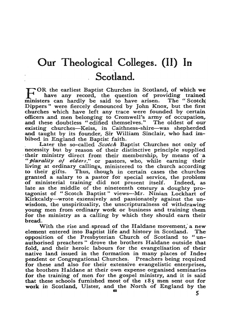 01-2 - 065 Our Theological Colleges 2) in Scotland | PDF