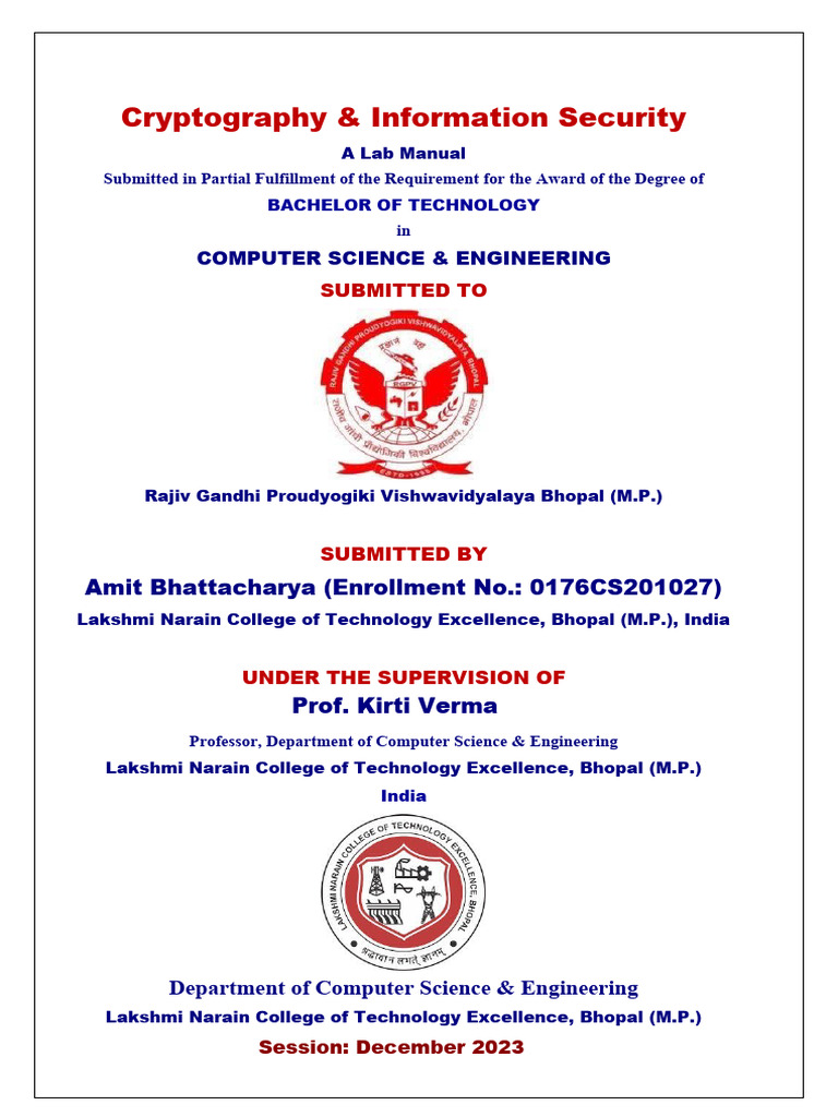 CNS Practical File | PDF | Cryptography | Encryption