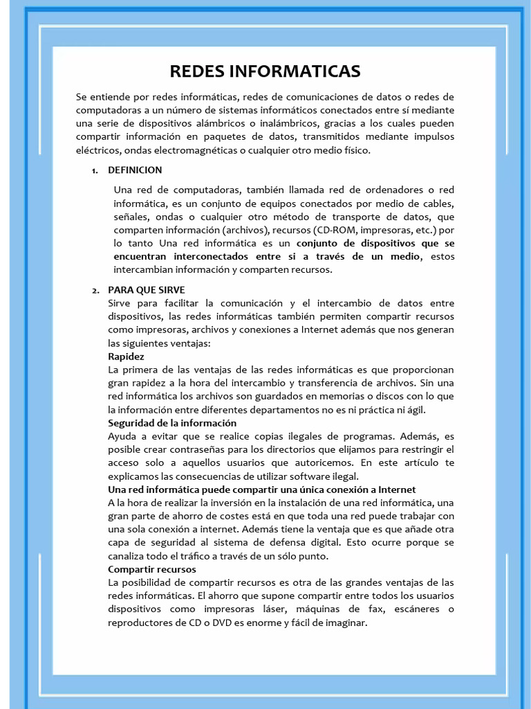 Redes Informaticas | PDF