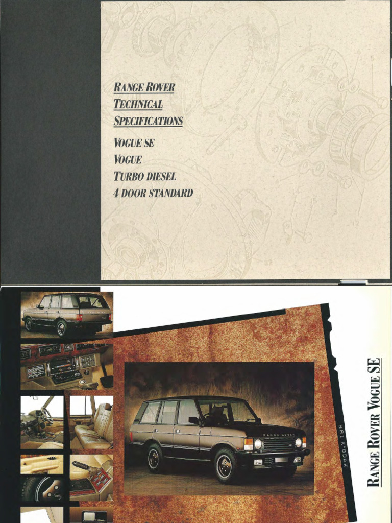 9 Range Rover Brochure Australia 1-6-1989 | PDF