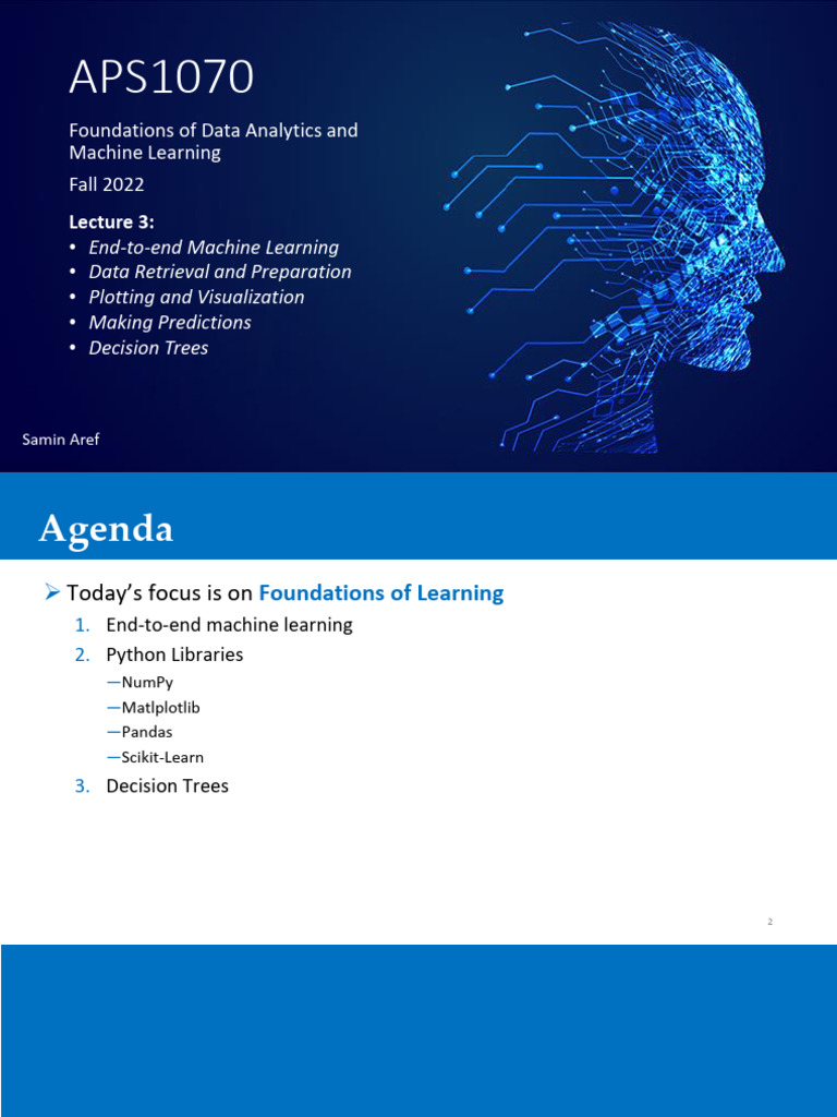 APS1070 Lecture (3) Slides | PDF | Machine Learning | Support Vector Machine