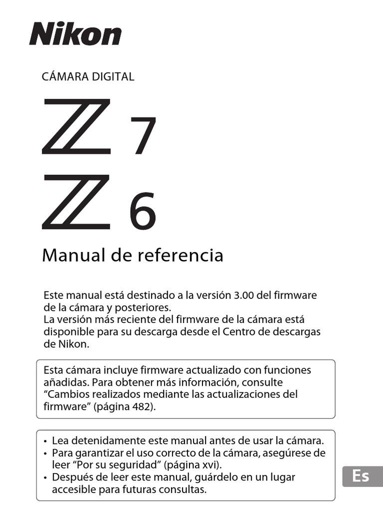 Z6 y Z7. Manual de Referencia | PDF | Cámara | Quemar