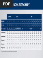 Sublimation Size Chart | PDF | Clothing | Fashion