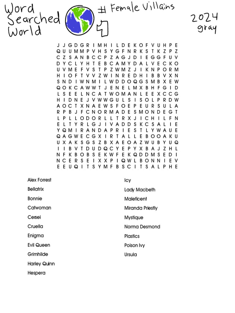 Word Searched World 1# | PDF