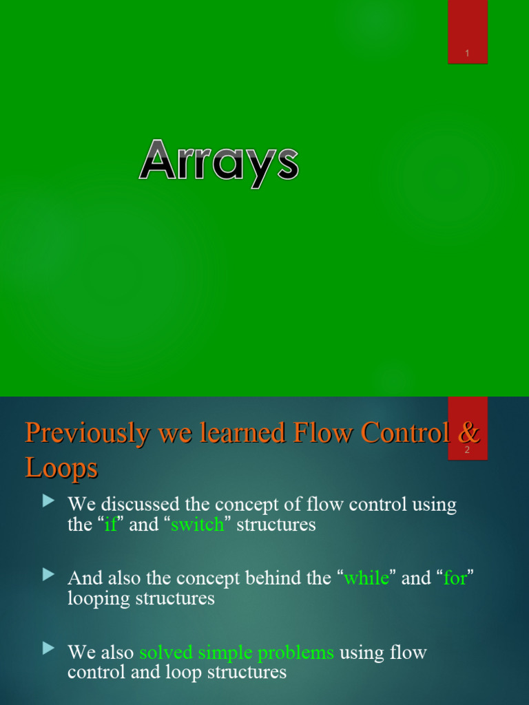 Javascript Arrays | PDF | Control Flow | Software Engineering Javascript Arrays | PDF | Control Flow | Software Engineering