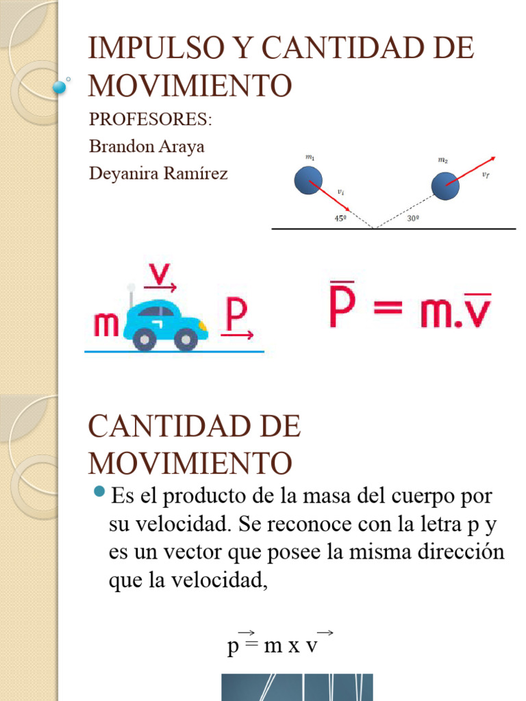 IMPULSO Y CANTIDAD DE MOVIMIENTO | PDF | Fuerza | Mecánica