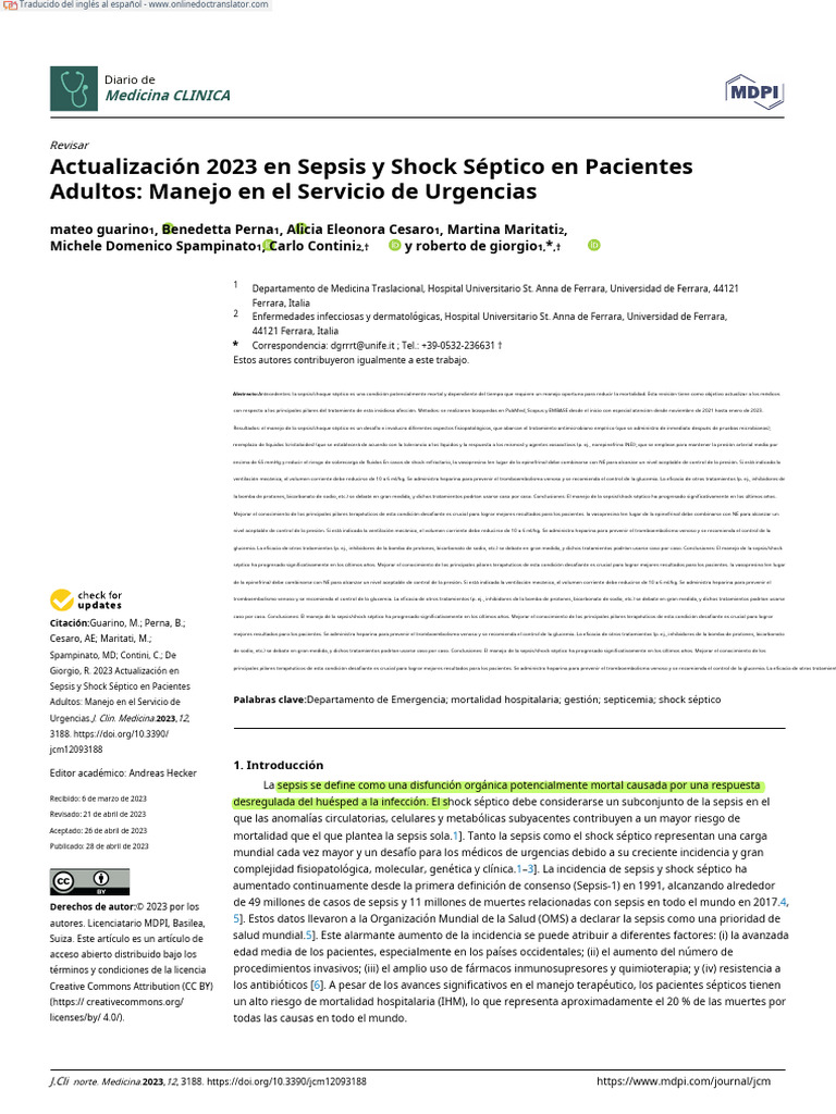 Sepsis 2023 | PDF | Septicemia | Cuidado de la salud