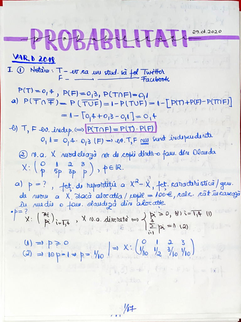 Probabilitati, PDF | PDF