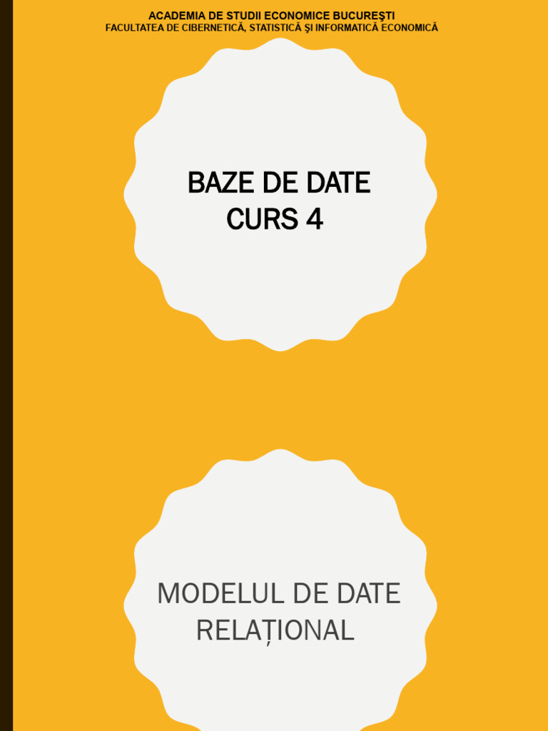 Curs 4+5 - Modelul Relational | PDF