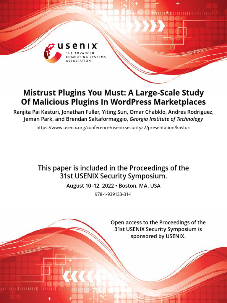 Usenix Plugins Download Free Pdf Malware Word Press