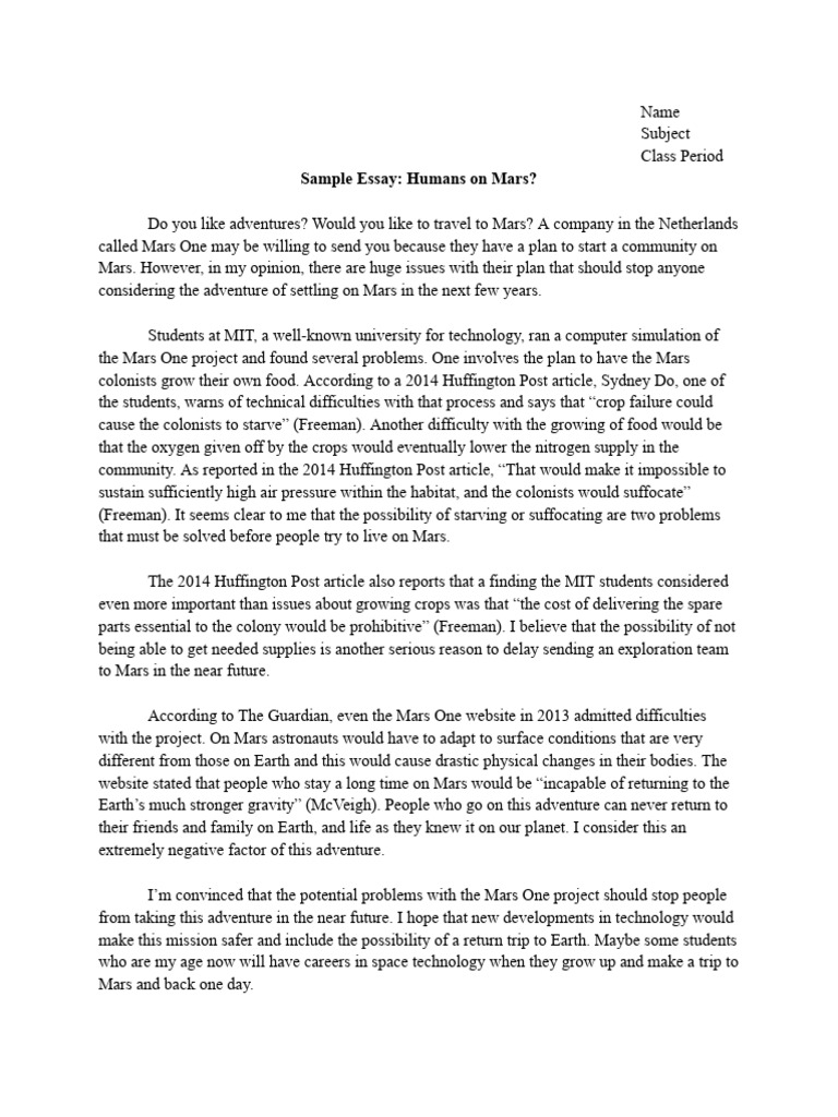 Sample Research Essay Unit 8F | PDF