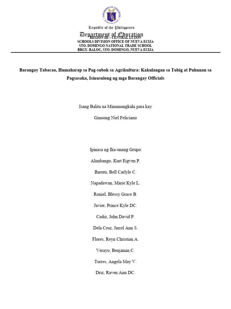 Kompan (Balita Final Na) | PDF