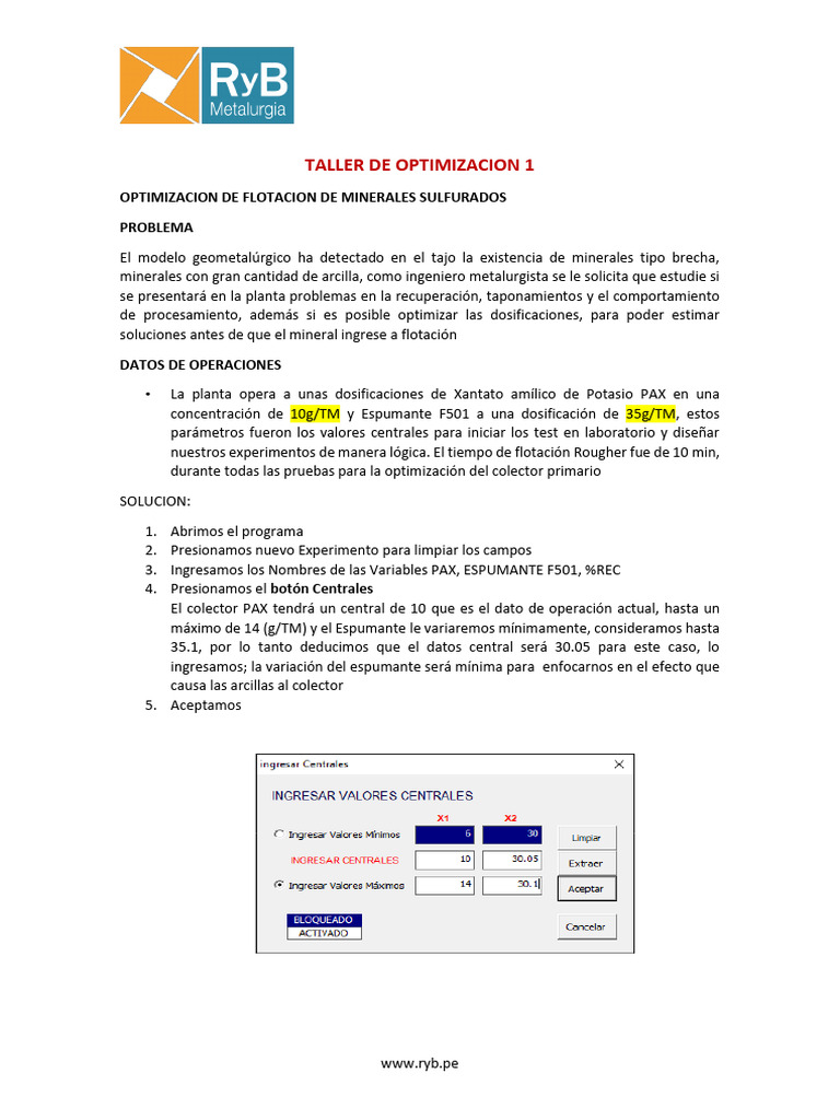 Taller - Optimización | PDF | Análisis de regresión | Optimización Matemática