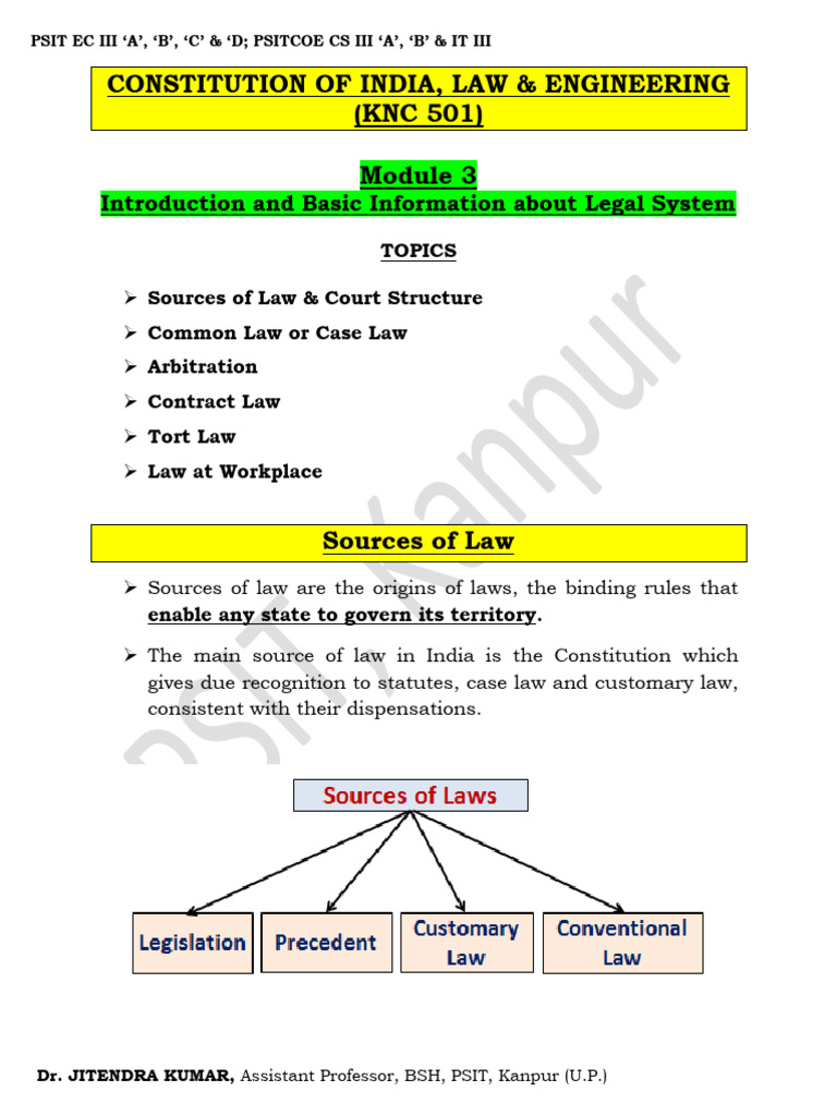 Unit 3 Notes Knc 501 Pdf Tort Sexual Harassment 9698
