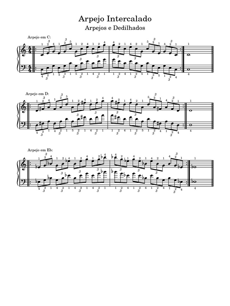 Partitura Aula 4 - Arpejo Intercalado | PDF