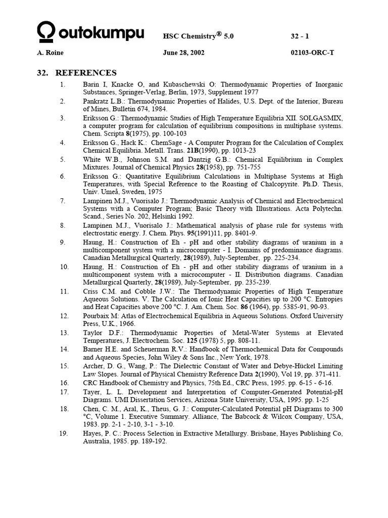 32 References | Download Free PDF | Chemical Equilibrium | Chemistry
