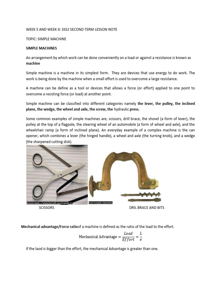 Physics Simple Machine | PDF | Lever | Machines
