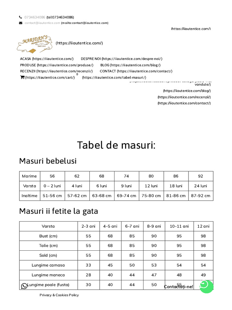 Tabel Masuri - II Autentice | PDF | Cultural Magazines