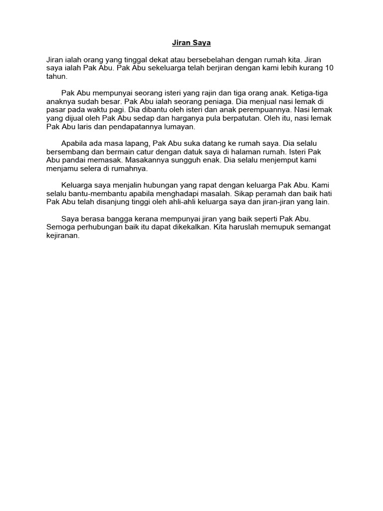Jiran Baharu Saya Pdf