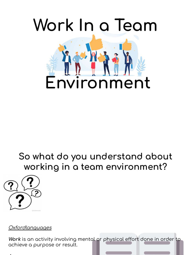 Work in A Team Environment | PDF