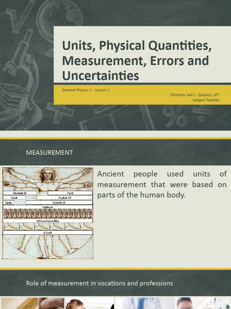 Gen. Physics 1 - 1. Measurement and Unit Conversion | PDF | Calorie ...