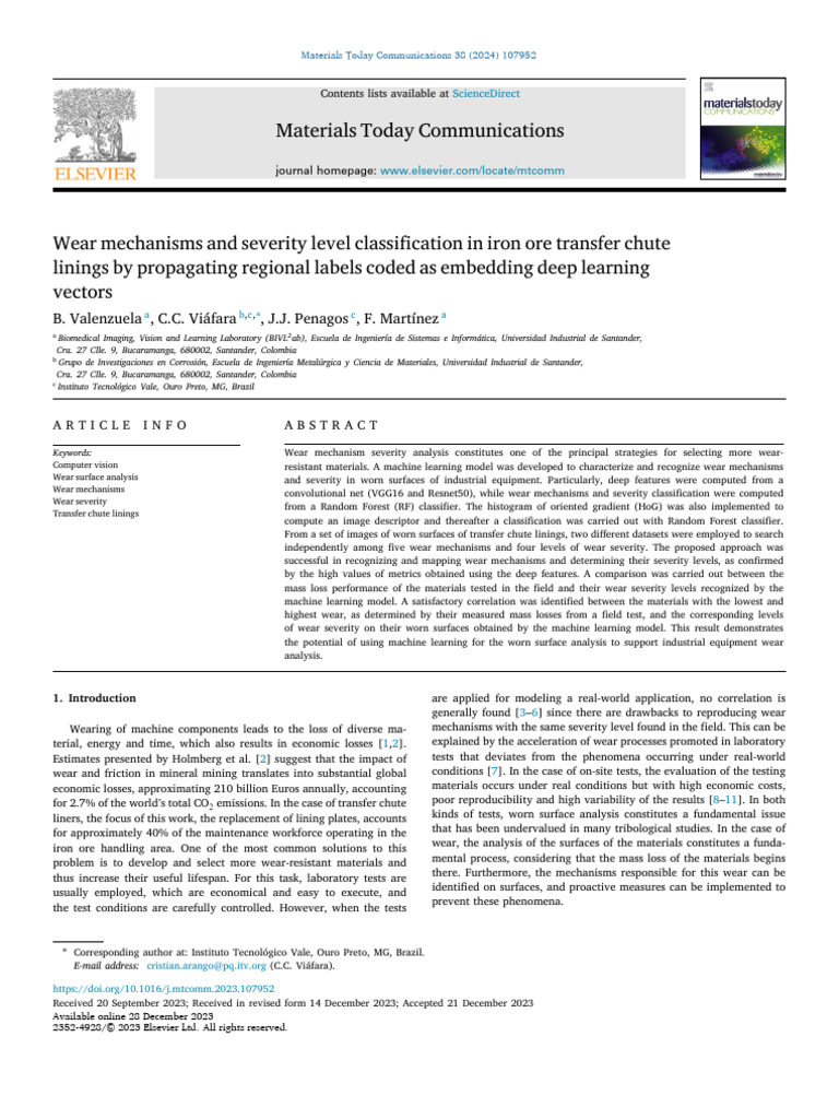2023-Valen-etal-Wear Mechanisms and Severity Level Classification in ... 2023-Valen-etal-Wear Mechanisms and Severity Level Classification in ...