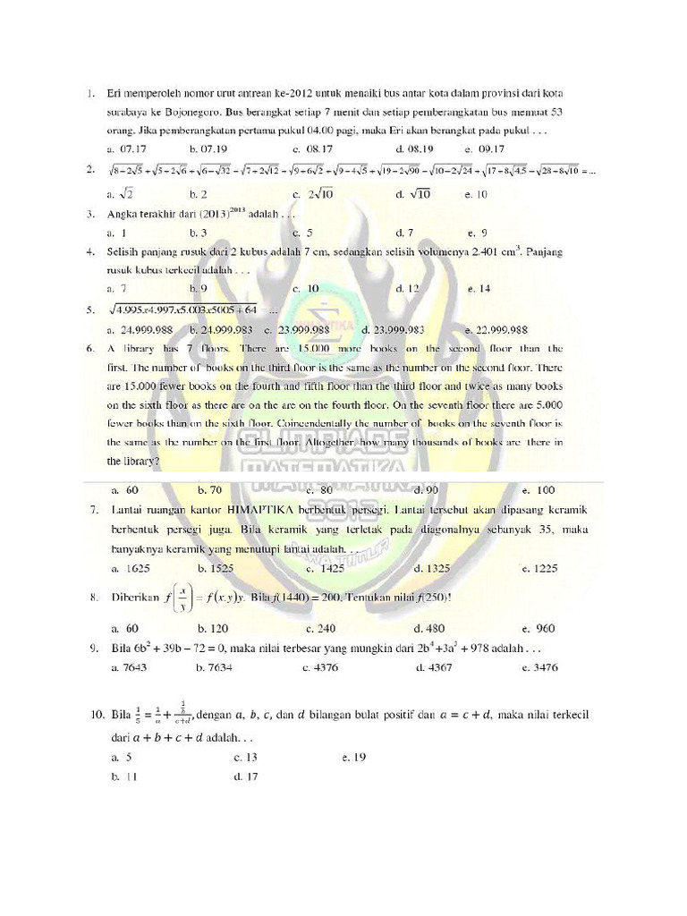 Contoh Soal Uinsa | PDF