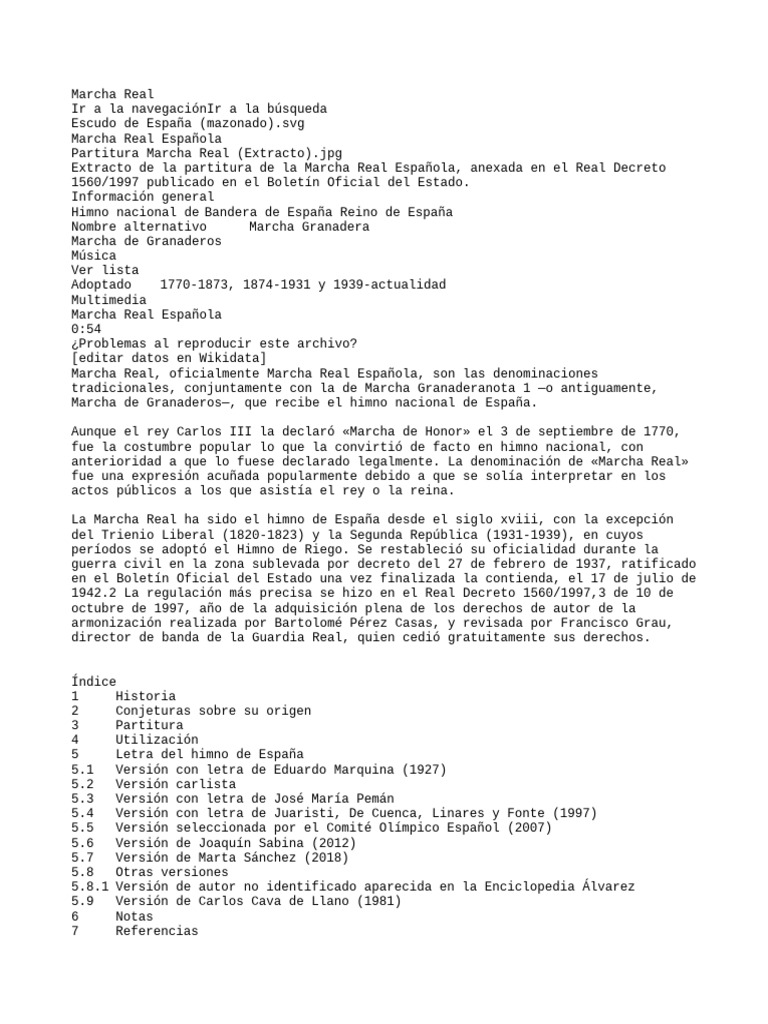 Marcha Real | PDF