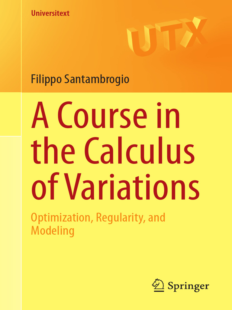 A Course In The Calculus Of Variations Textbook Pdf Calculus Of Variations Geometry