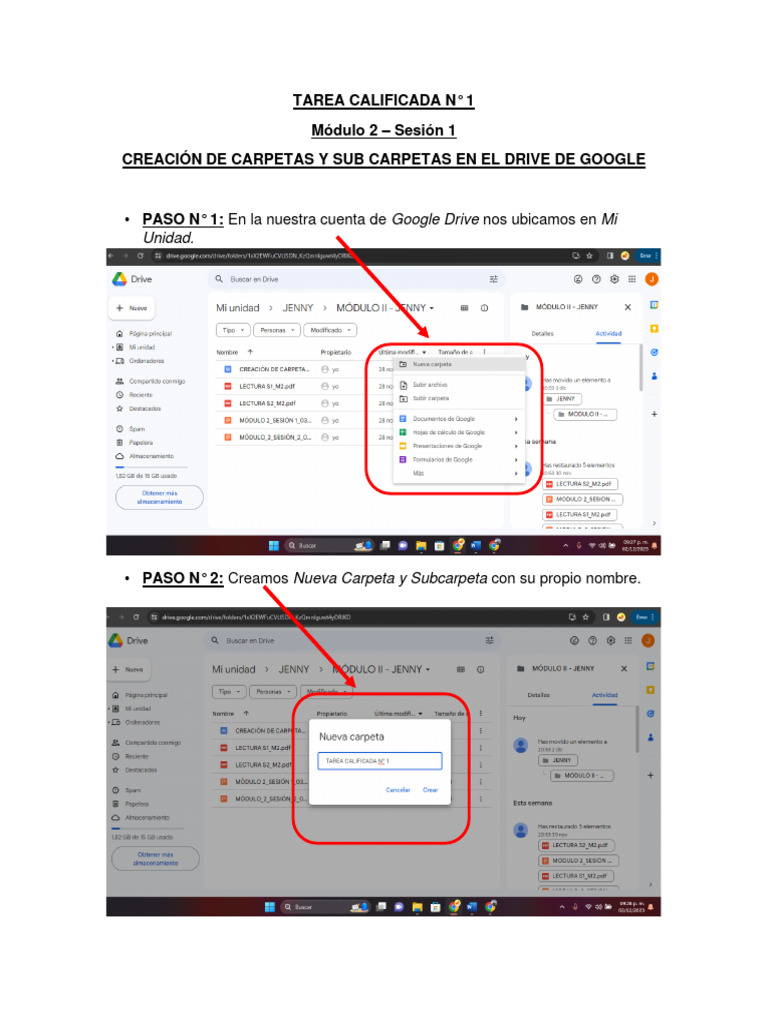 Sesion 1 - Modulo 2 - Tarea Calificada N 1 | PDF